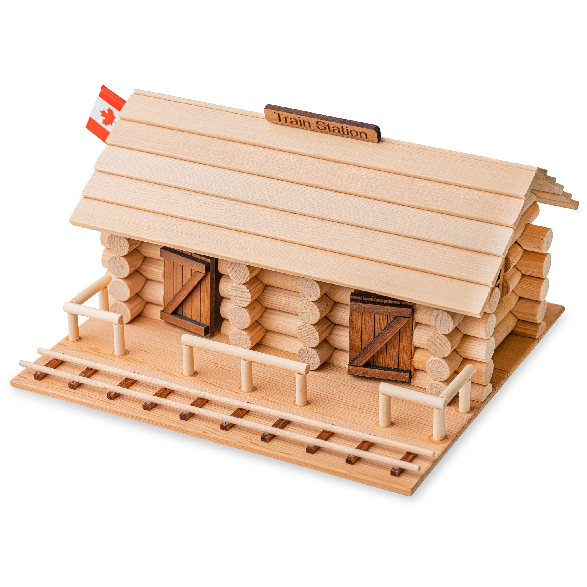 Log Cabin Toys Old West Train Station Assembly - Log Cabin Toys